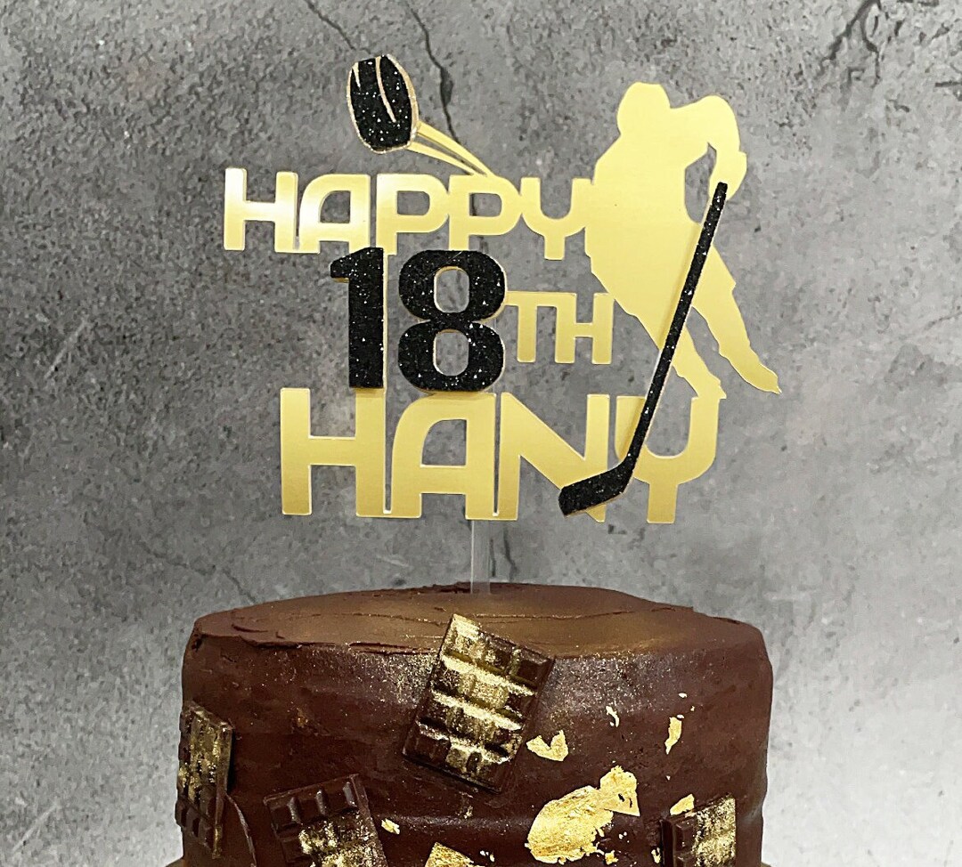 Custom Hockey Cake Topper | PERSONALIZED ! | Hockey Fan Topper | Ice ...