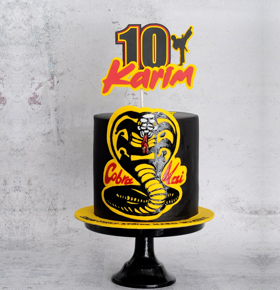 Cobra Kai Inspired Cake Topper Karate Kid Inspired Custom | Etsy