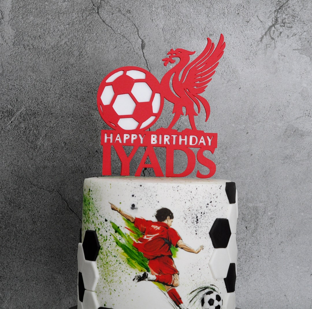 Personalized Liverpool FC Inspired Cake Topper Soccer Cake - Etsy