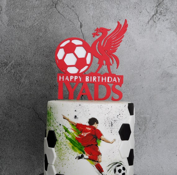 Personalized Liverpool FC Inspired Cake Topper Soccer Cake | Etsy