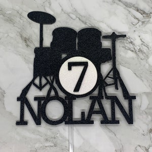 Drum Cake Topper Custom Cake Topper Drum Birthday Custom Name ...