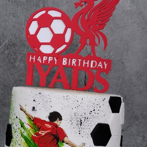 Personalized Liverpool FC Inspired Cake Topper Soccer Cake Topper ...