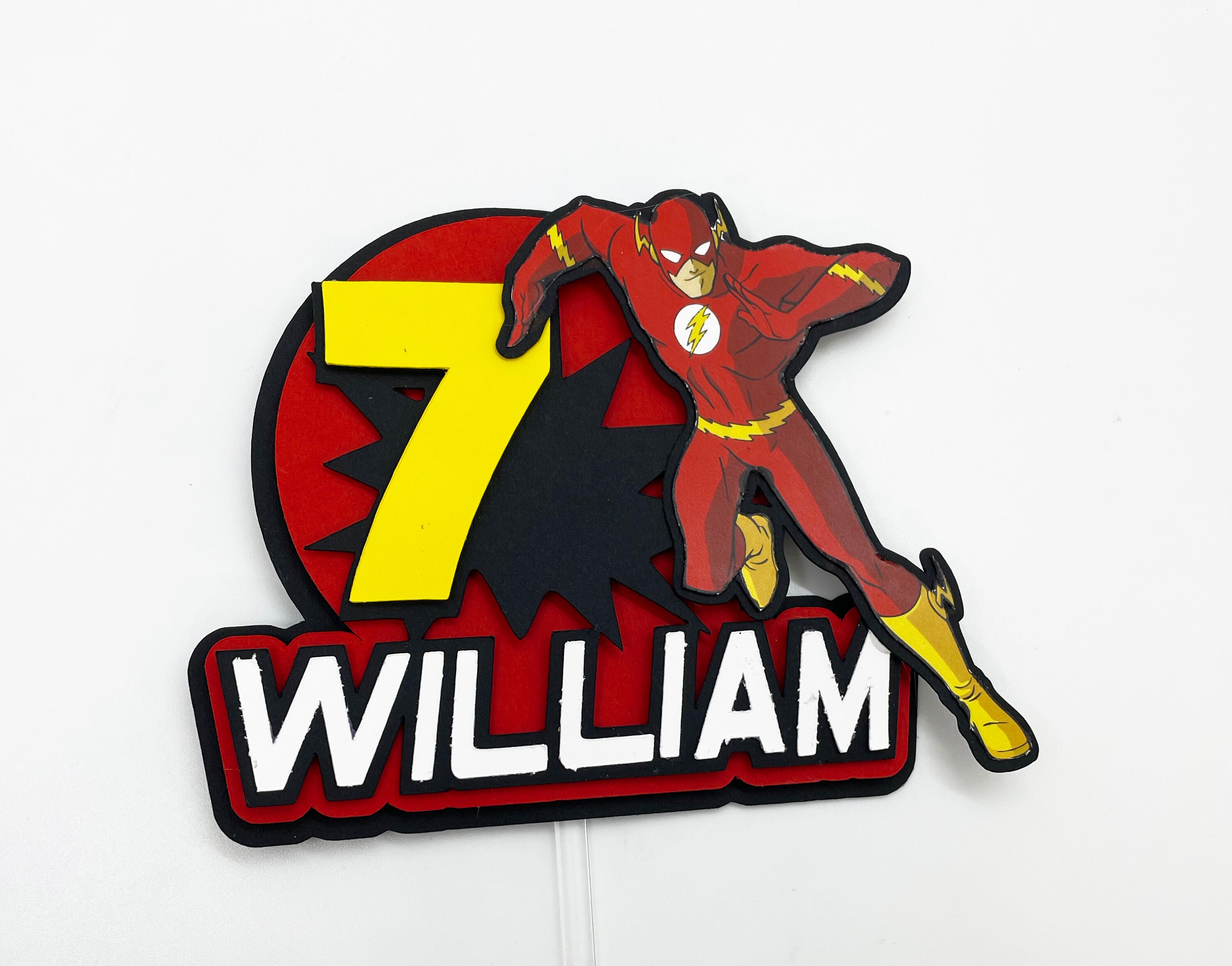 Superhero Cake Topper the Flash Inspired Custom Cake Topper - Etsy