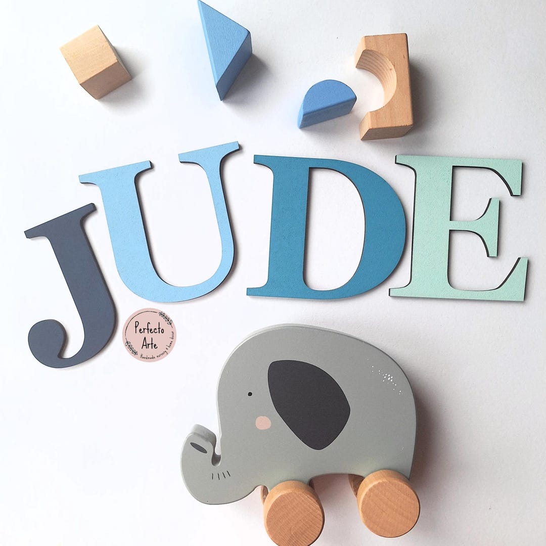 Personalised Wooden Name Letters: Nursery Decor, Toy Box Sign (10cm) - Etsy