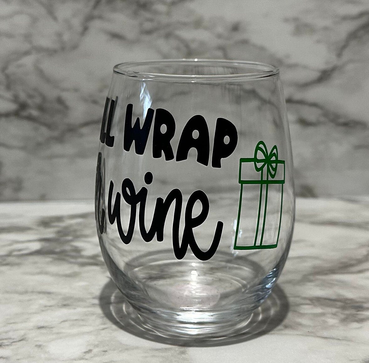 Festive Wine Glass Wrap for Wine Christmas Cheer - Etsy