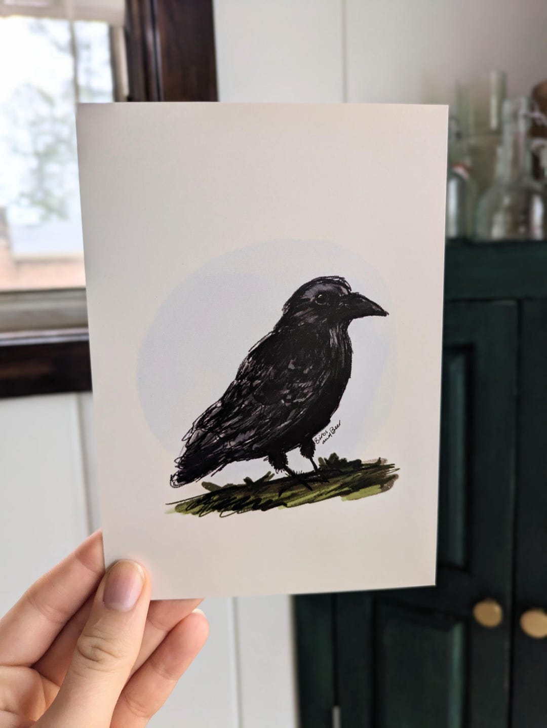 Bird Prints, Crow, Crow Art, Gifts for Bird Watchers, Small Prints ...