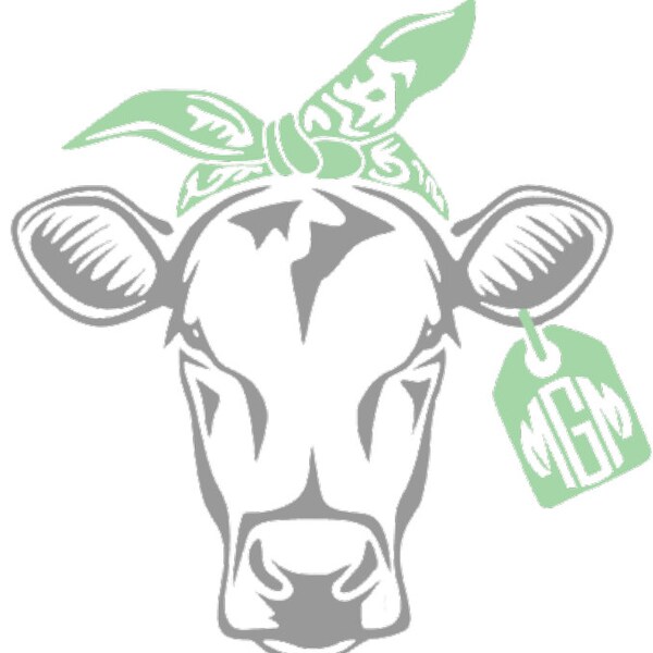 Cow Head Decal - Etsy