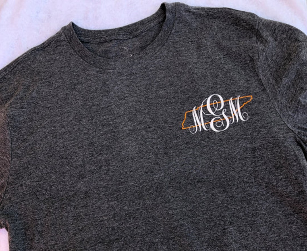 CUSTOM State Monogram T-shirt shown: Tennessee - Etsy