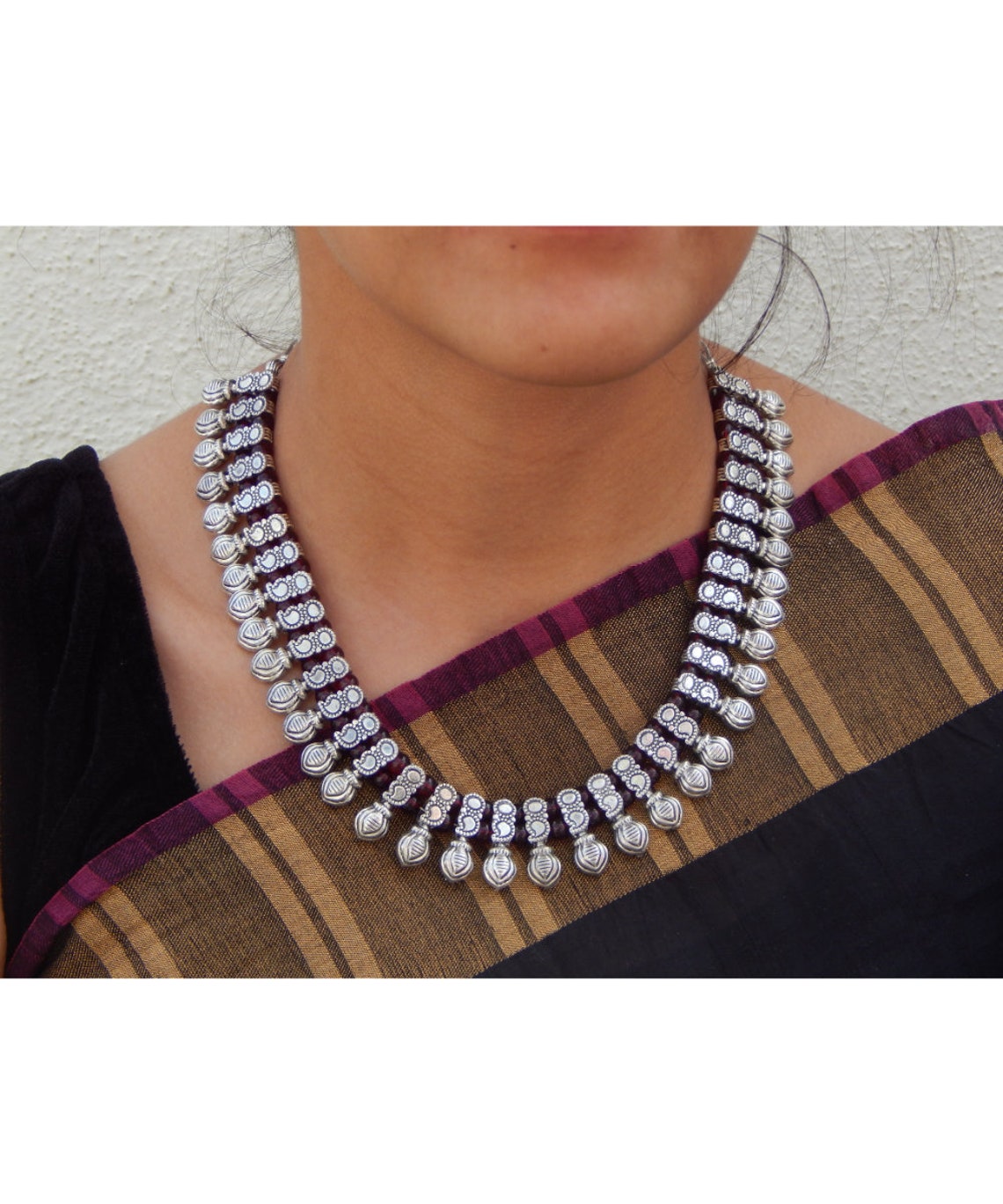 Designer Handmade High Quality Oxidized Silver Motifs With - Etsy