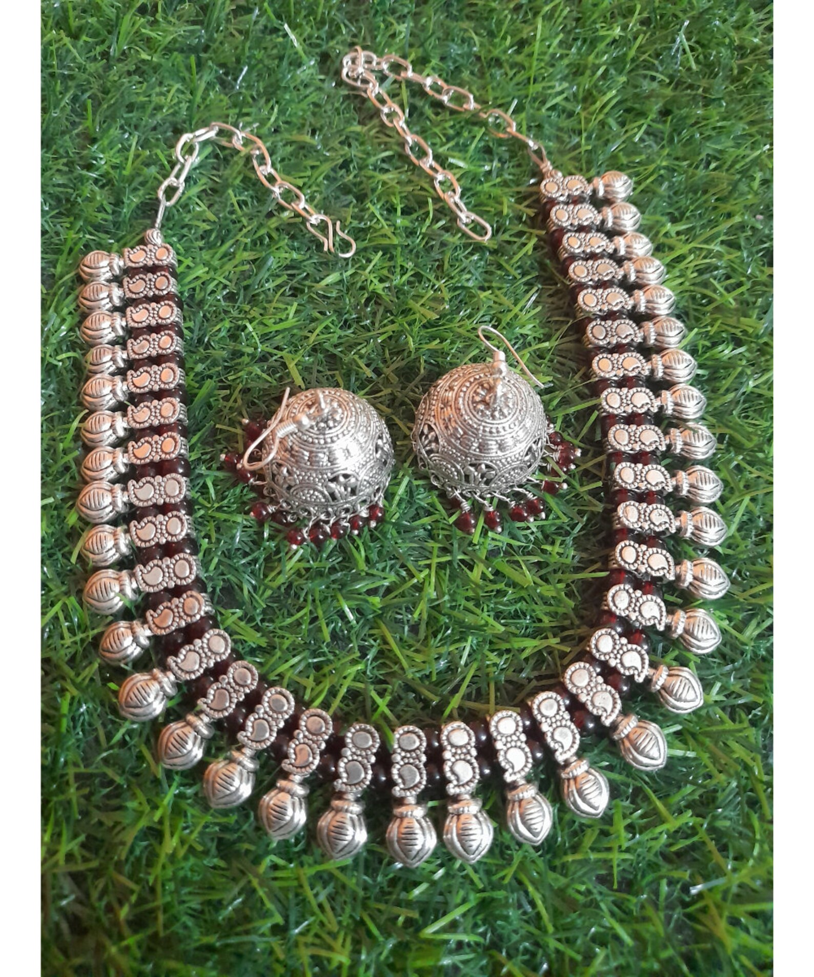 Designer Handmade High Quality Oxidized Silver Motifs With - Etsy