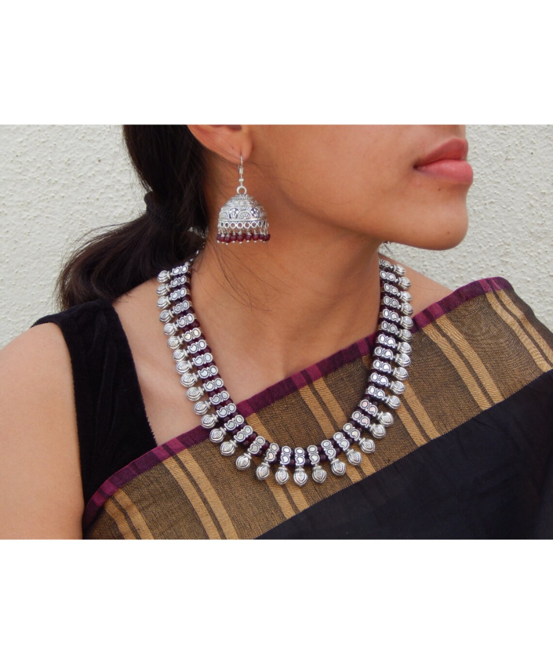 Designer Handmade High Quality Oxidized Silver Motifs With - Etsy