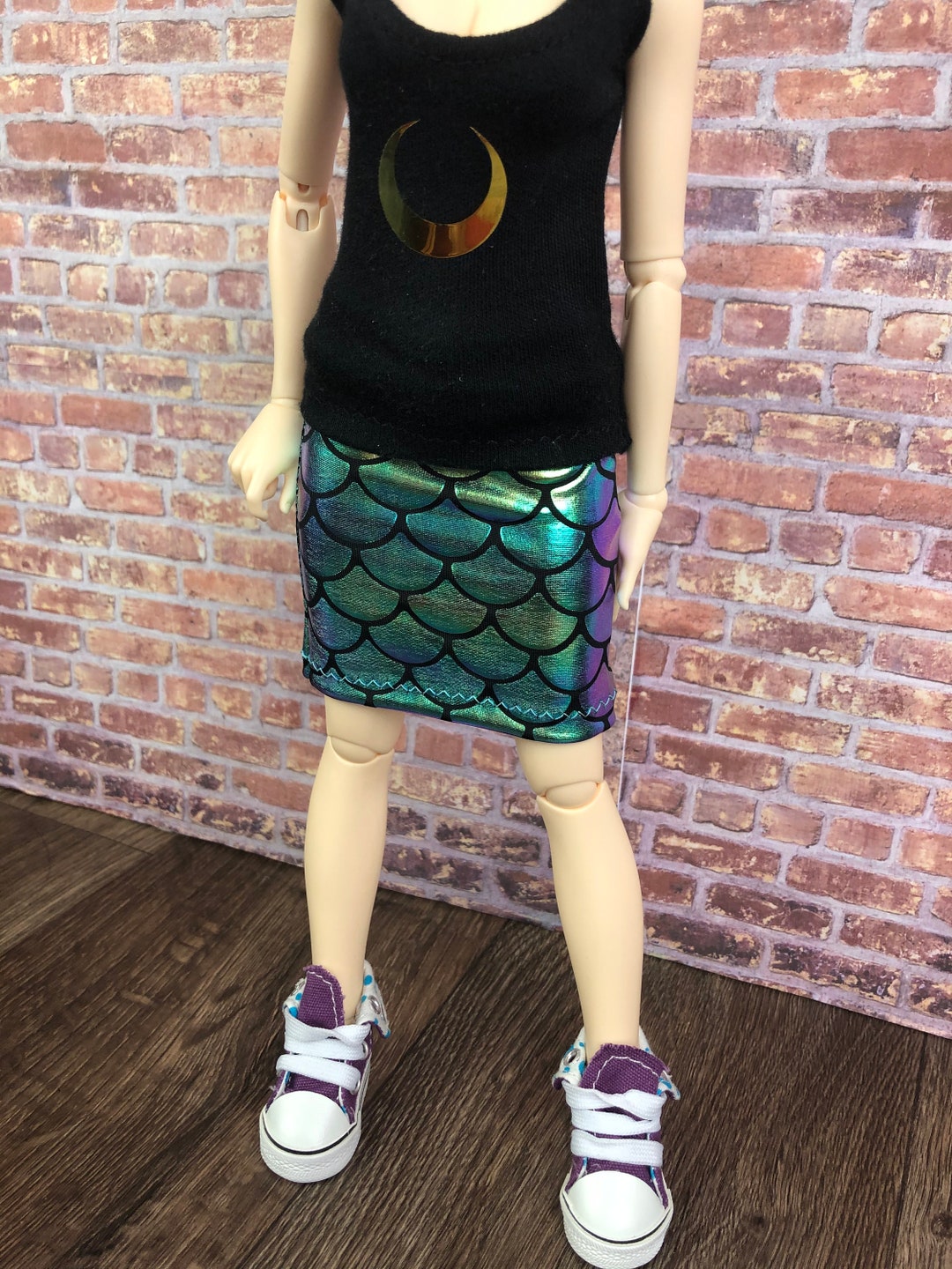 Slim MSD, Minifee, 1/4 BJD, Bodycon Bjd Skirt, Metallic Bjd Skirt, Bjd ...