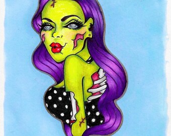 Zombie Pinup Girl | Etsy