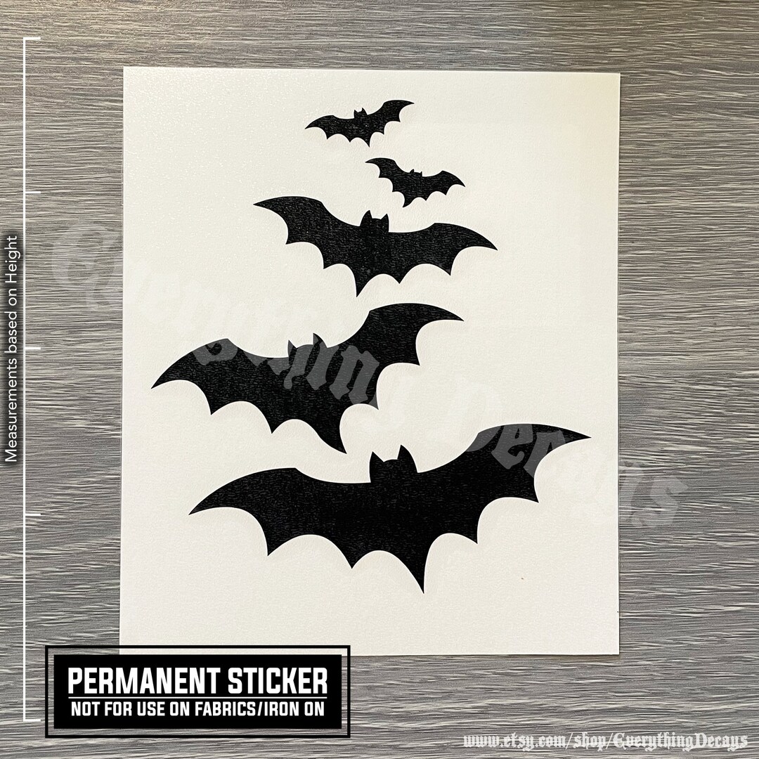 Bats Permanent Vinyl Decal - Etsy