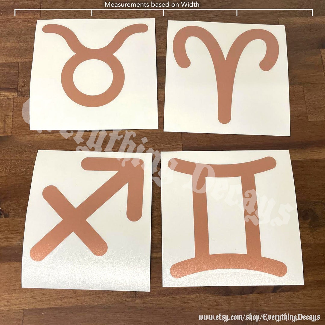 Astrological Sign Permanent Vinyl Decal - Etsy