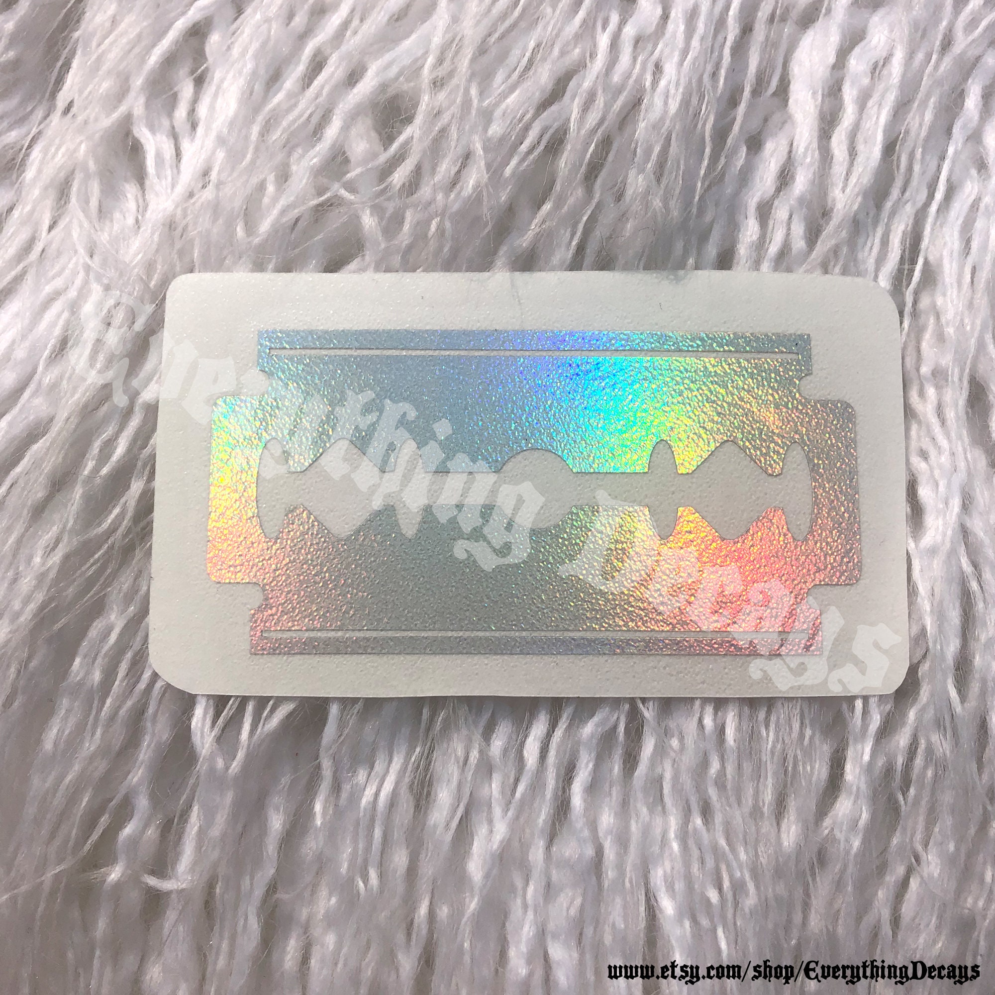 Razorblade Permanent Vinyl Decal | Etsy