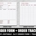 Order Tracker Order Form Bundle Sales Tracking Order Form - Etsy