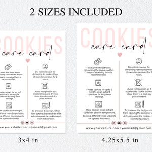 Cookies Care Card Template I Canva Template I Cookie Thank You Card for ...