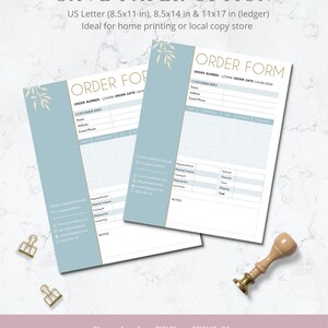Editable Order Form Bundle Etsy Small Business Order Forms | Etsy