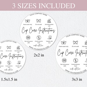 Editable Cup Care Card Template I Canva Template I Cup Care Labels for ...