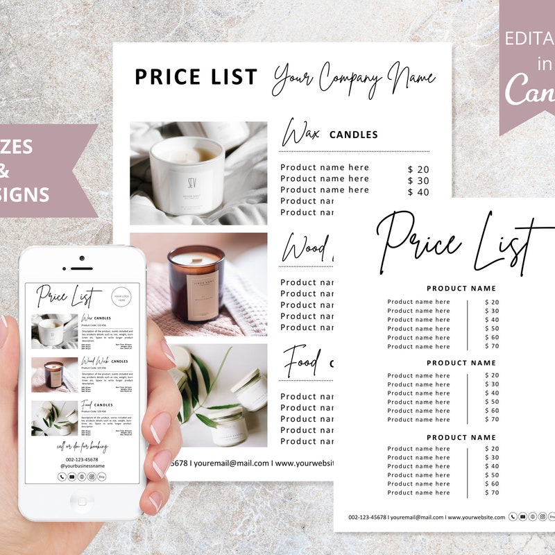 Price List Board - Etsy