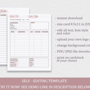 Order Tracker Order Form Bundle Sales Tracking Order Form - Etsy