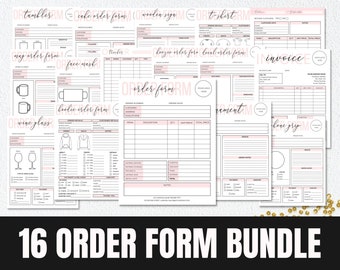 Editable Small Business Bundle Order Form Invoice Order - Etsy