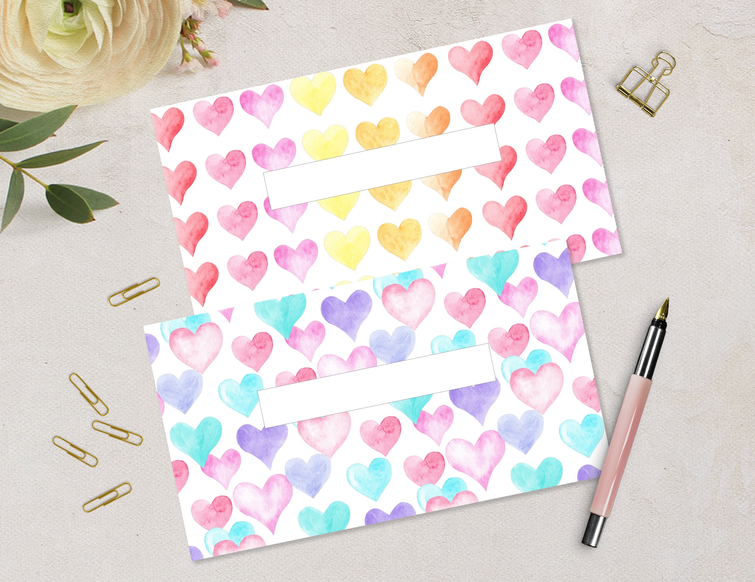 Printable Cash Envelopes with Hearts Cash Envelope System | Etsy