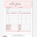 Editable Pink Order Form, Canva Template, Small Business Order Forms ...