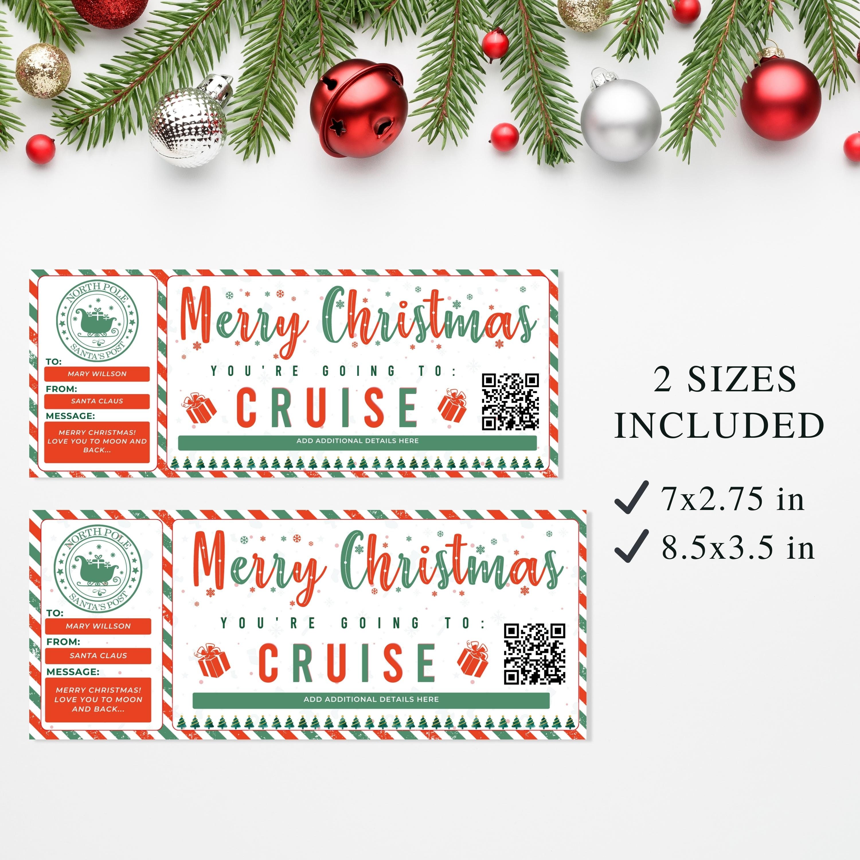 Christmas Cruise Gift Coupons I Editable Canva Template, Personalized ...