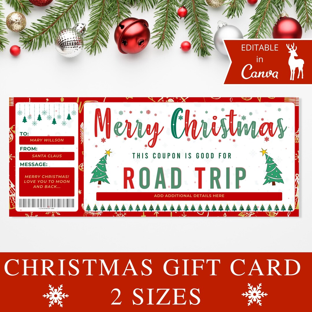 Christmas Coupon I Editable Canva Template Gift for Her - Etsy