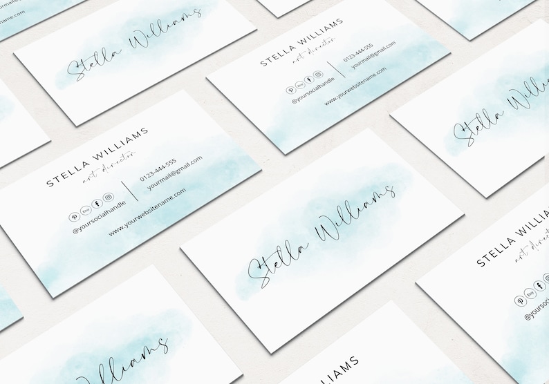 Editable Business Card Design Printable Small Business Cards - Etsy