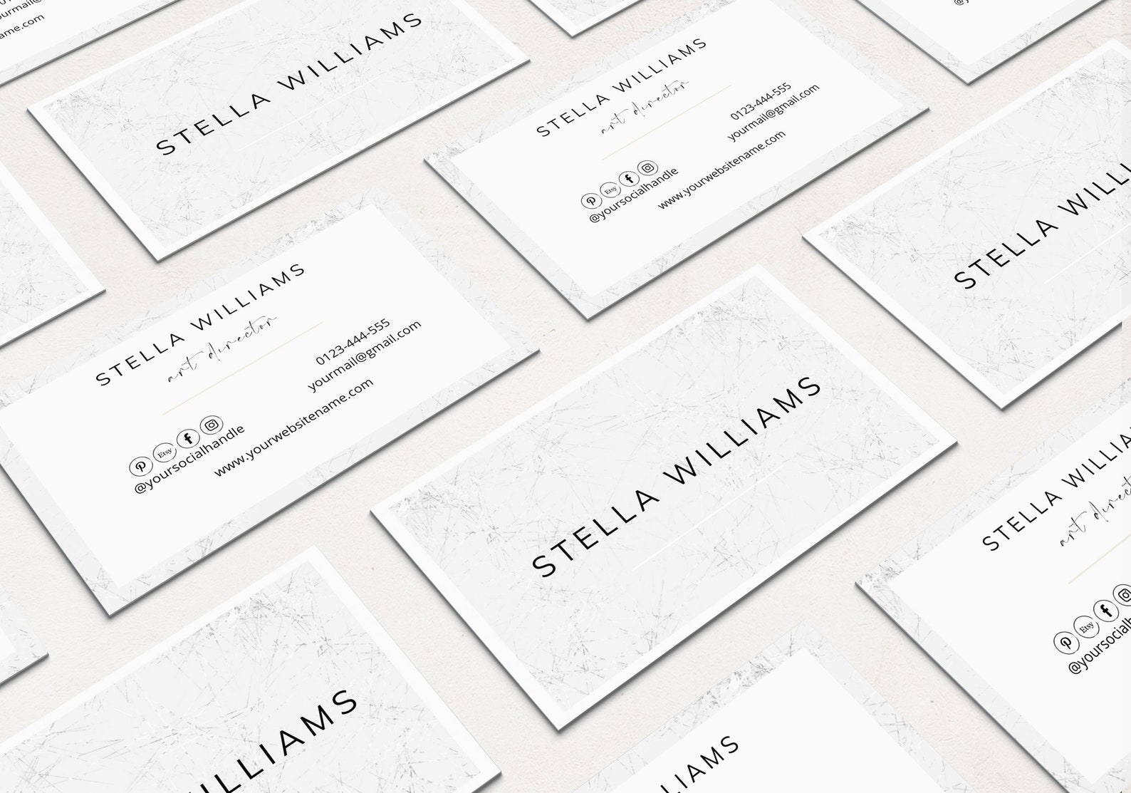 Business Card Template, Editable Business Cards Canva Template ...