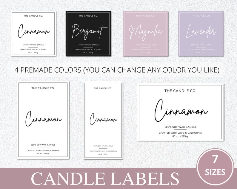 Candle Business Bundle I Editable Canva Template I Candle - Etsy