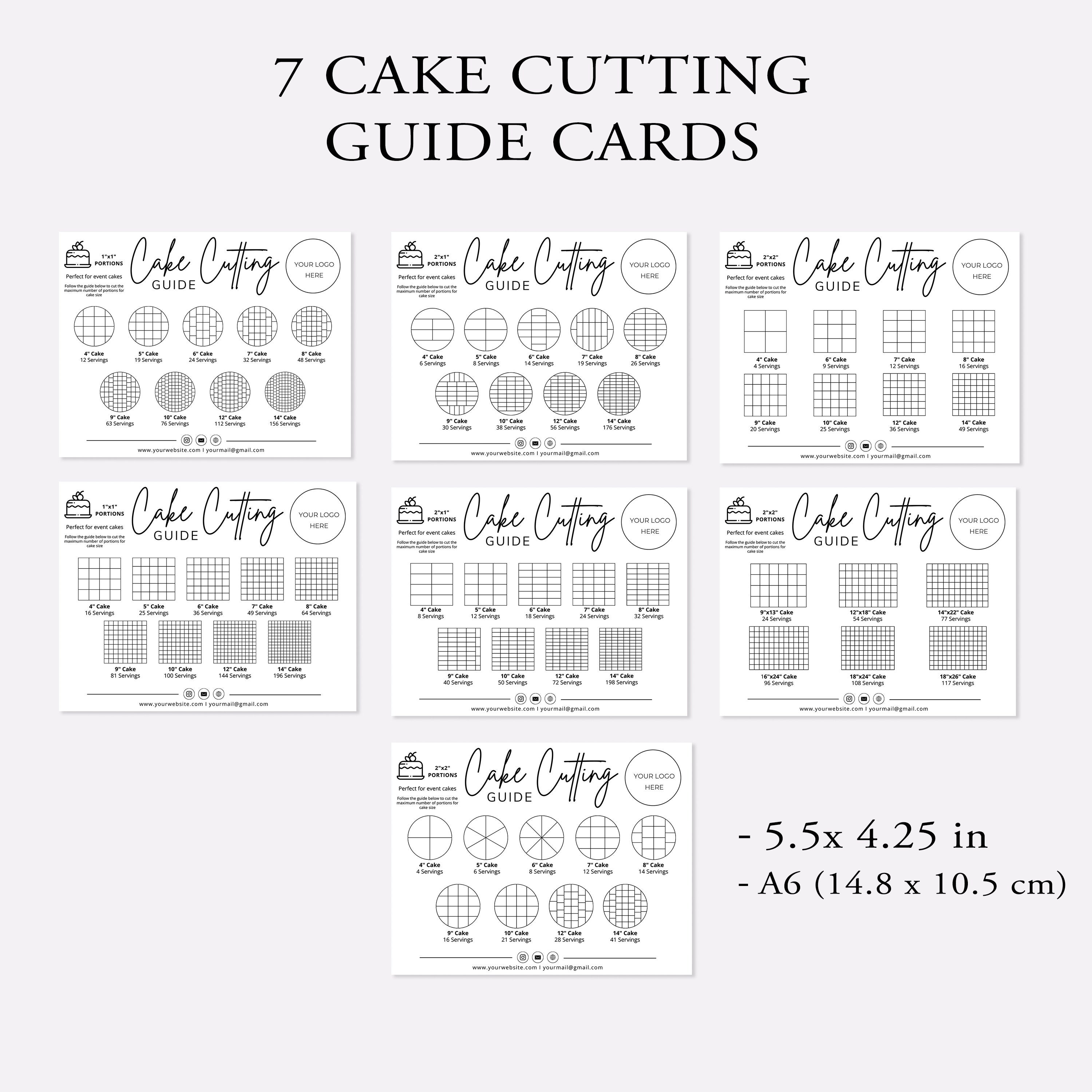 Cake Cutting Set I Editable Canva Template I Cake Care Card, Care ...