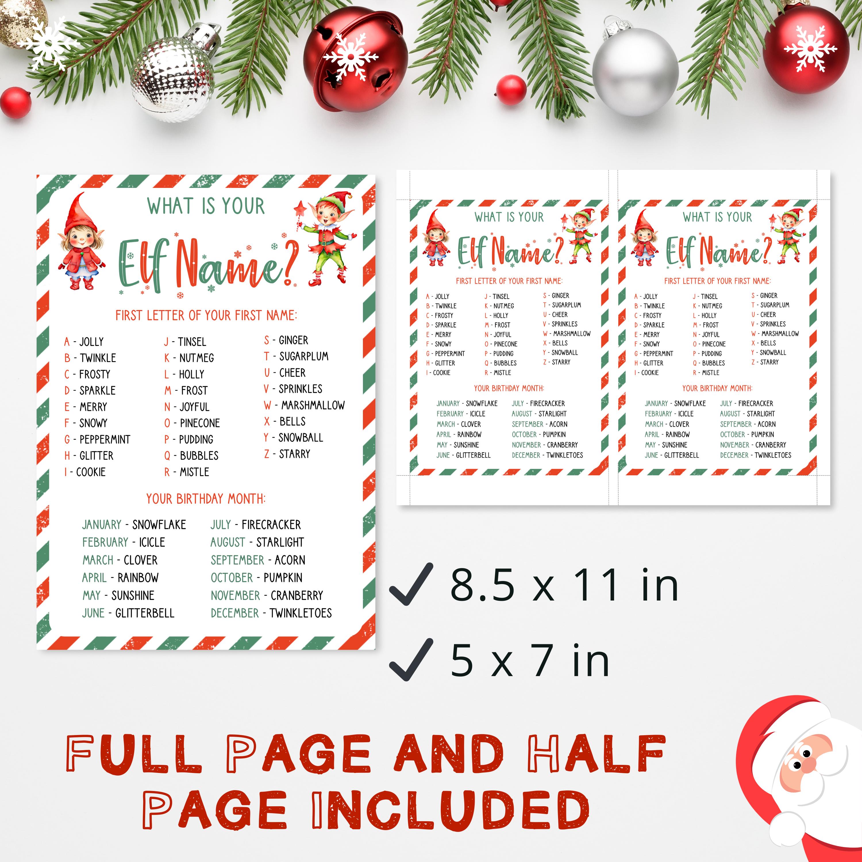 What's Your Elf Name Game | Canva Template, Christmas Elf Name ...