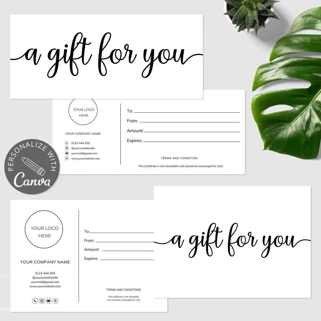 Photography Gift Certificate, Canva Template, Printable Photo Session ...