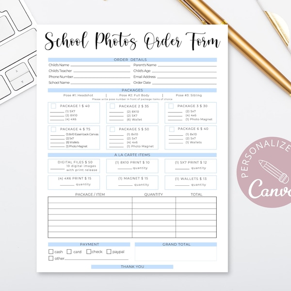 Prom Picture Order Form - Etsy