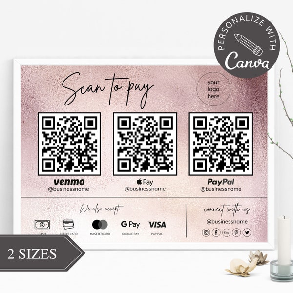 Scan to Pay Sign - Etsy