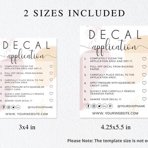 12 Care Cards Bundle, Editable Canva Template, Care Instructions ...