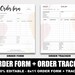 Order Form Editable + Order Tracker, Printable Small Business Forms ...