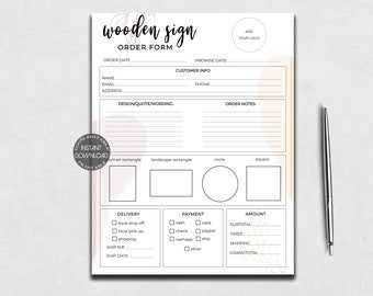 Editable Custom Engraving Order Form - Etsy UK