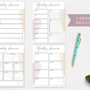 2 Editable Weekly Planner, ADHD Planner Printable, Canva Template ...