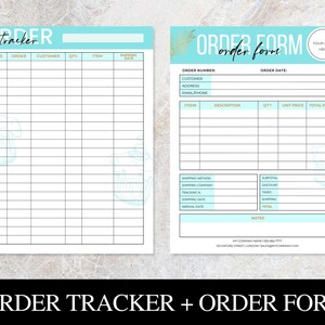 Order Tracker + Order Form Bundle, Sales Tracking + Order Form Editable ...