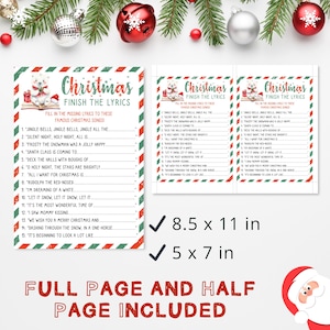 Finish the Lyrics Christmas Game | Fun Holiday Party Game | Canva ...