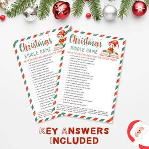 Christmas Riddle Game | Fun Group Holiday Game for Adults & Kids ...