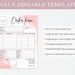 Order Form Editable, Custom Order Forms, Canva Template, Small Business ...