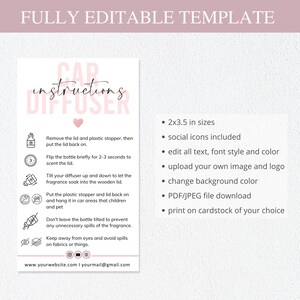 Car Diffuser Canva Template I Editable Car Air Freshener, Small ...