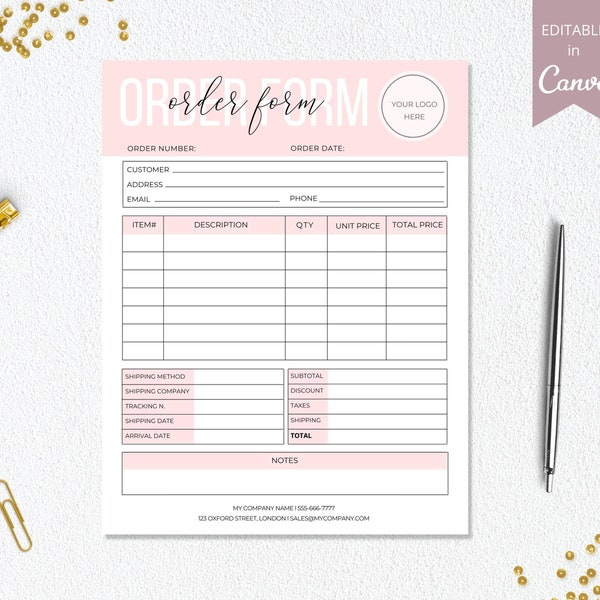 Food Order Form - Etsy