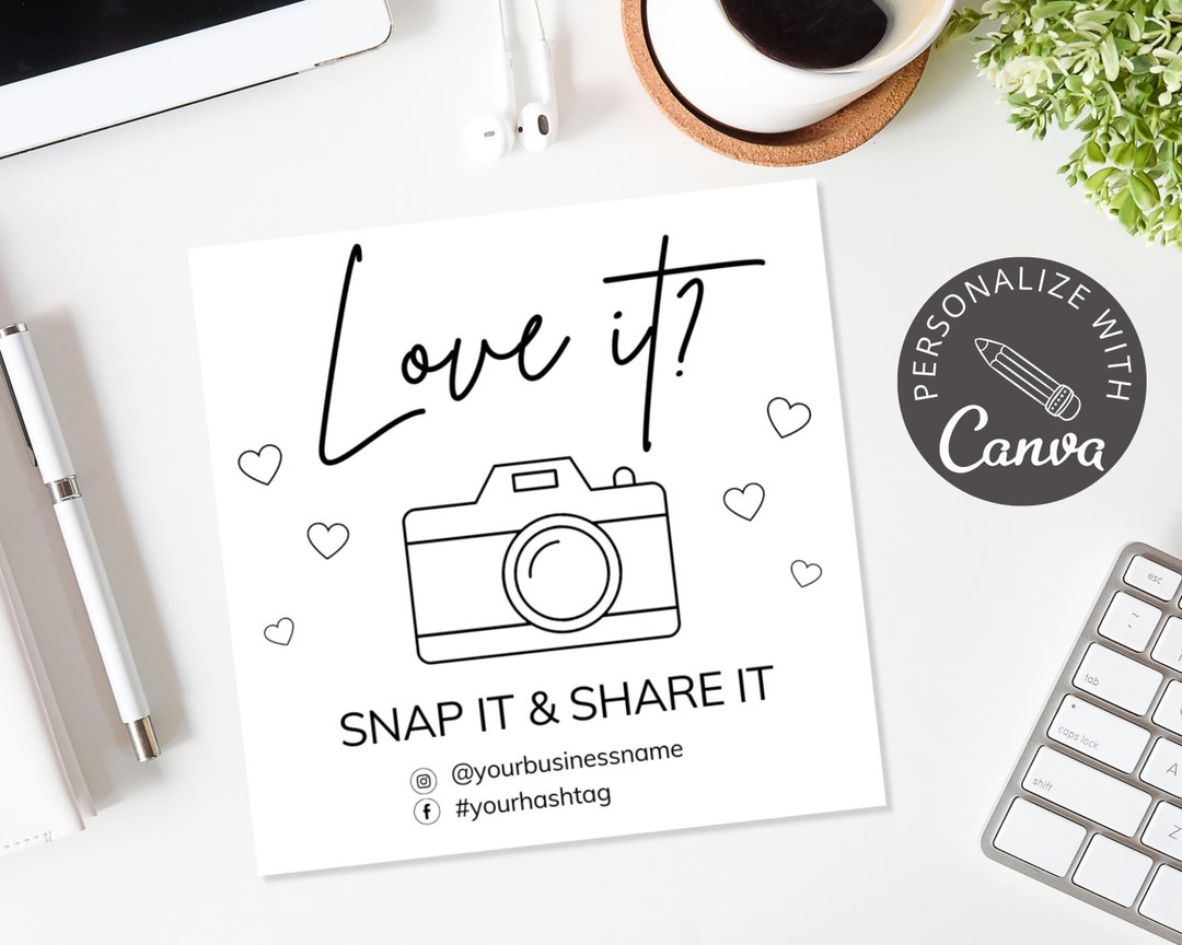 Snap and Share Template I Canva Editable Template I Small Business ...